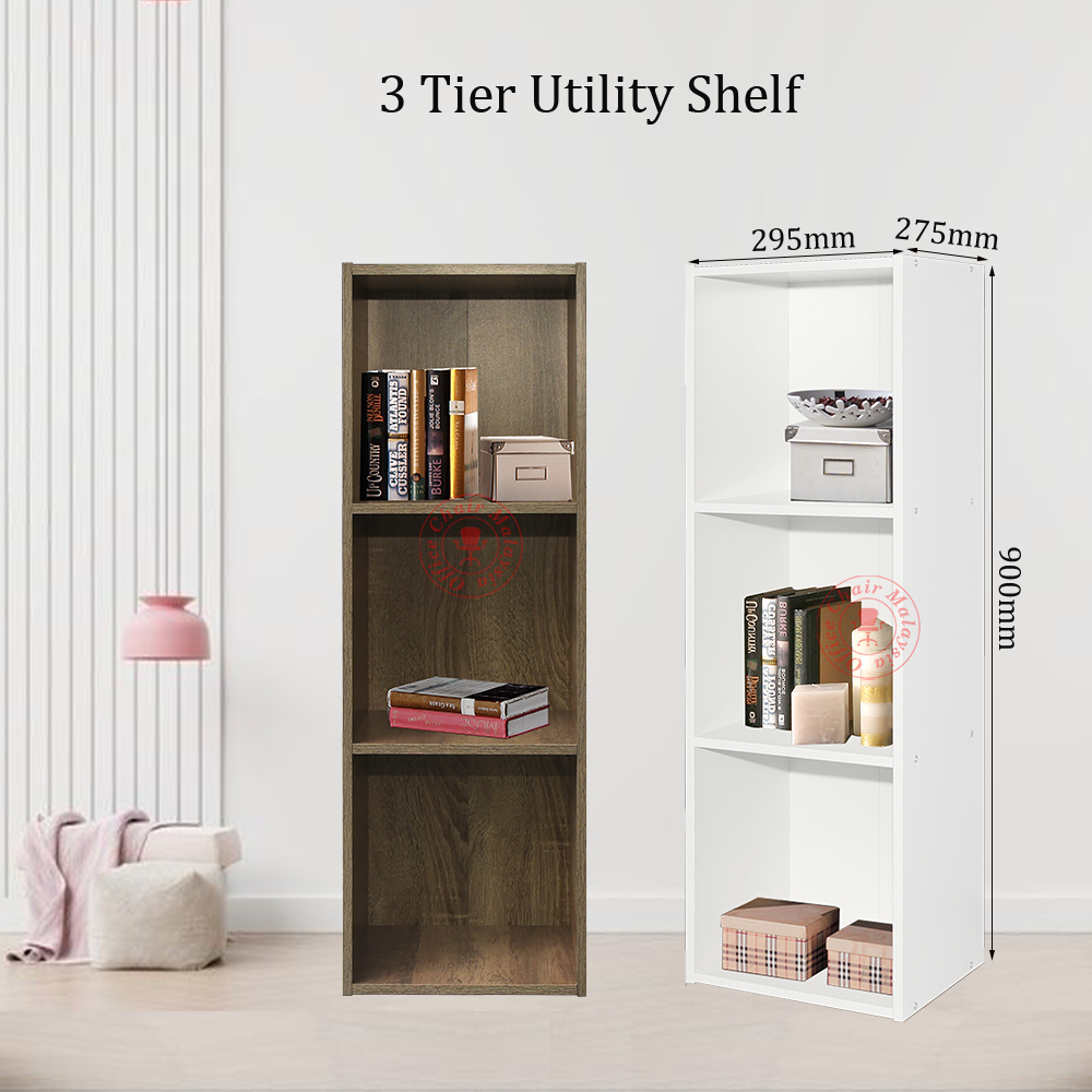 ⚡READY STOCK⚡ DIY 3 Tier Bookshelf / Book Storage / Utility Shelf ...
