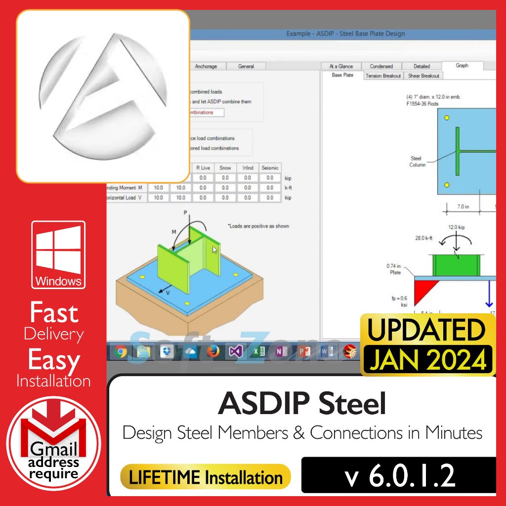 ASDIP Steel 6.5.4.4 - Design Steel Members & Connections in Minutes ...