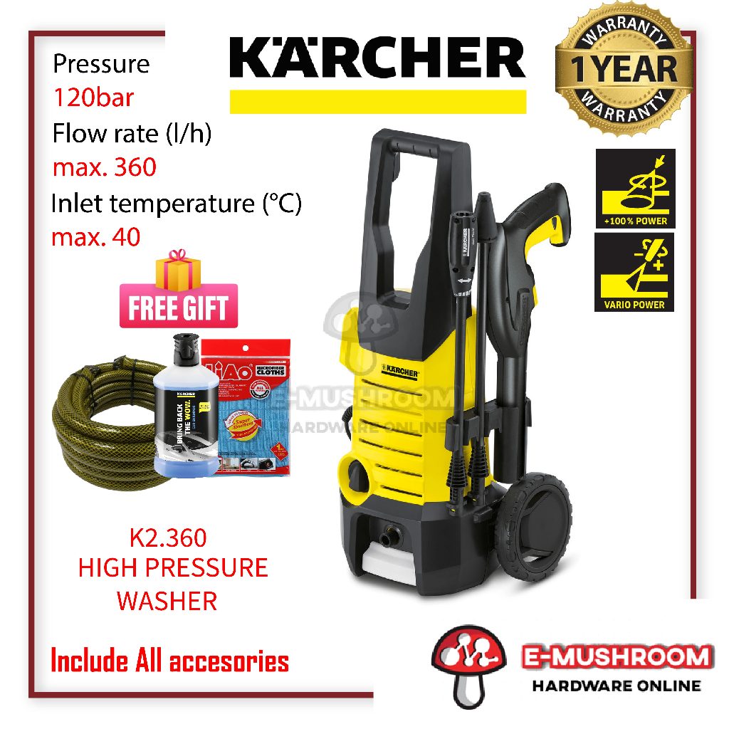 Karcher K2.360 High Pressure Washer (120 Bar) | Water Jet High Pressure | Waterjet | High ...
