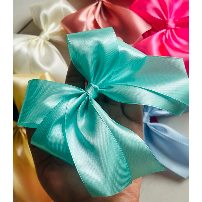 (3pcs/pax) 1.5 inch Ribbon Bow, XL Size Double Loop Satin Ribbon ...