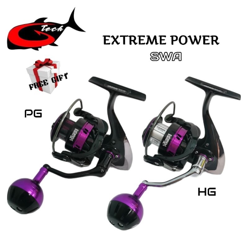 G-TECH EXTREME POWER SWA SPINNING REEL (FREE GLOVE) | Shopee Malaysia