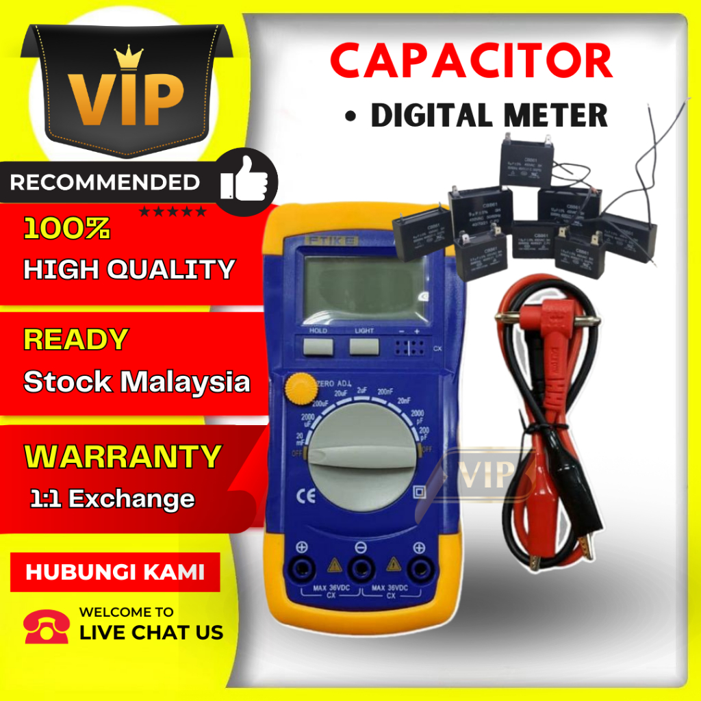 DIGITAL CAPASITOR METER A6013L / CAPACITOR METER / METER KAPASITOR ...