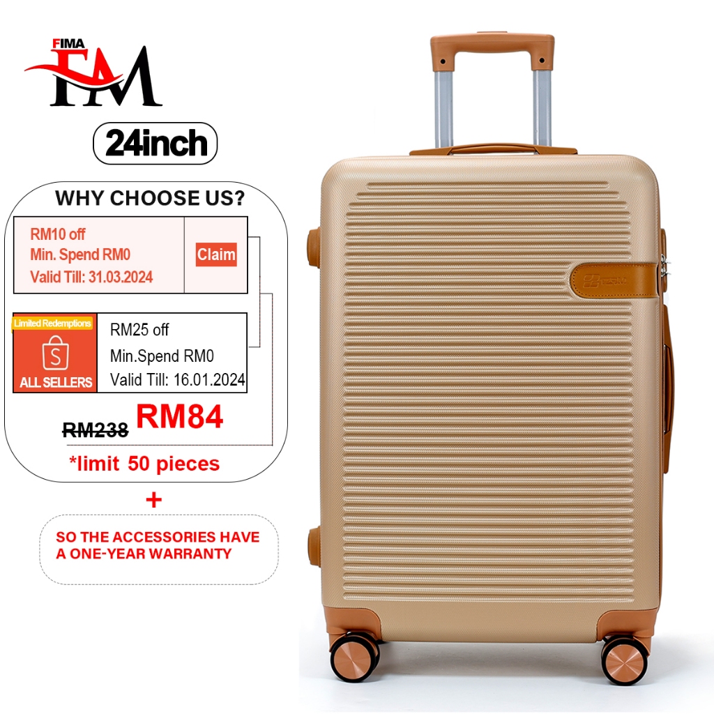 FIMA 24 inch Luggage ABS Hard Case Luggage Bag Travel Suitcase Ultra ...