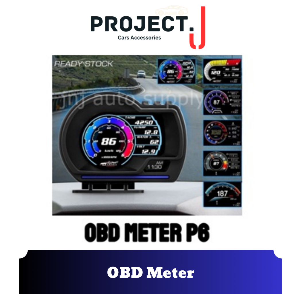 Project J OBD P6 Multi Function OBD 2 Digital Gauge Meter with GPS ...