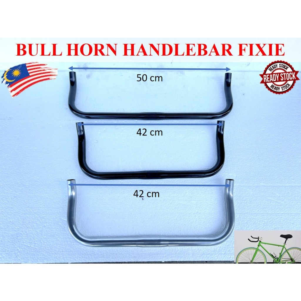 HENDEL BASIKAL FIXIE BULLHORN Bicycle Handlebar BULLHORN Fixie MTB ...