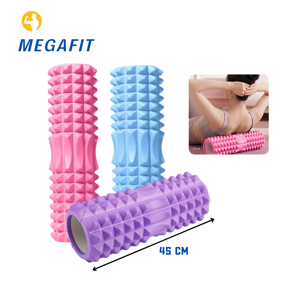 MEGAFIT 45CM Yoga Massage Roller Sports Foam Roller Cylinder Stretching ...