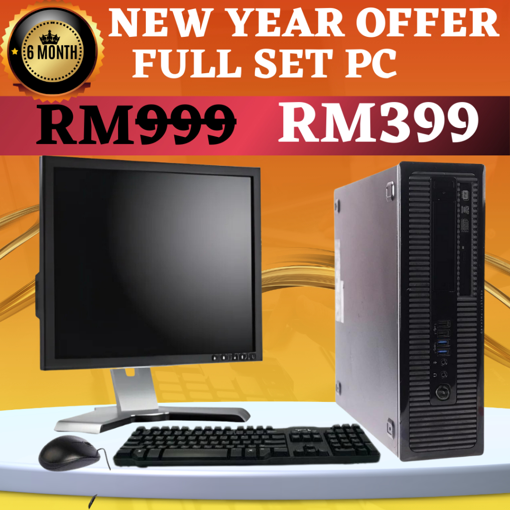KOMPUTER DESKTOP FULL SET HP - i3 4TH GEN - 4GB RAM - 500HDD - WINDOWS ...