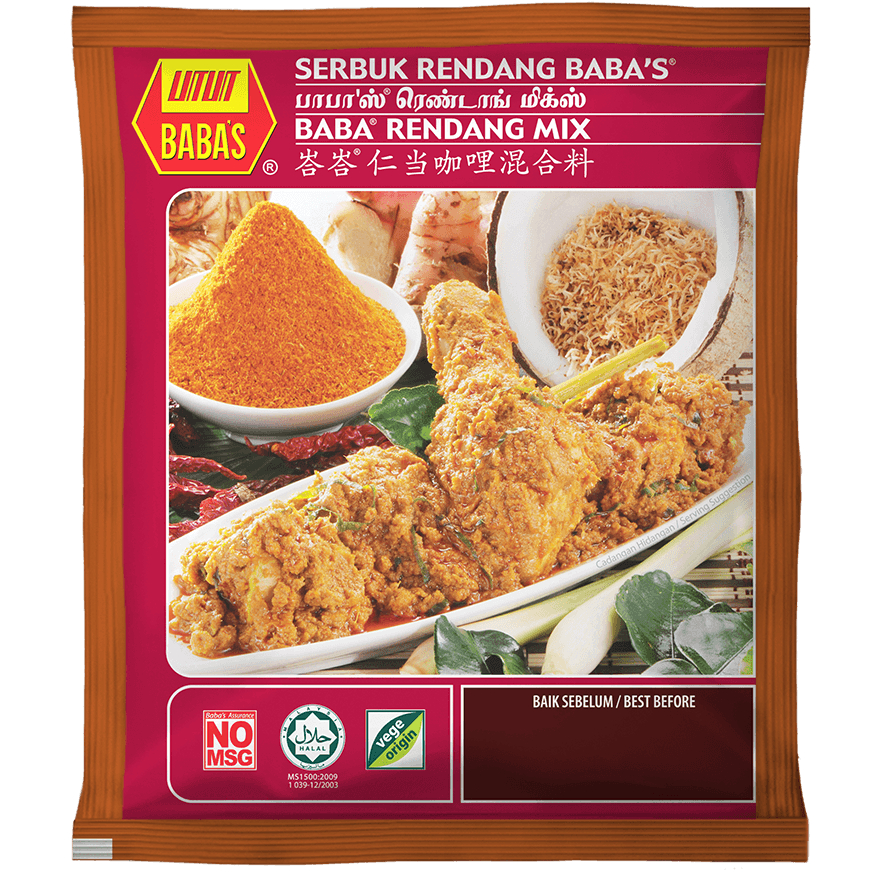 RENDANG Mix Powder, Campuran Rendang Daging & Ayam, Resepi Rendang ...