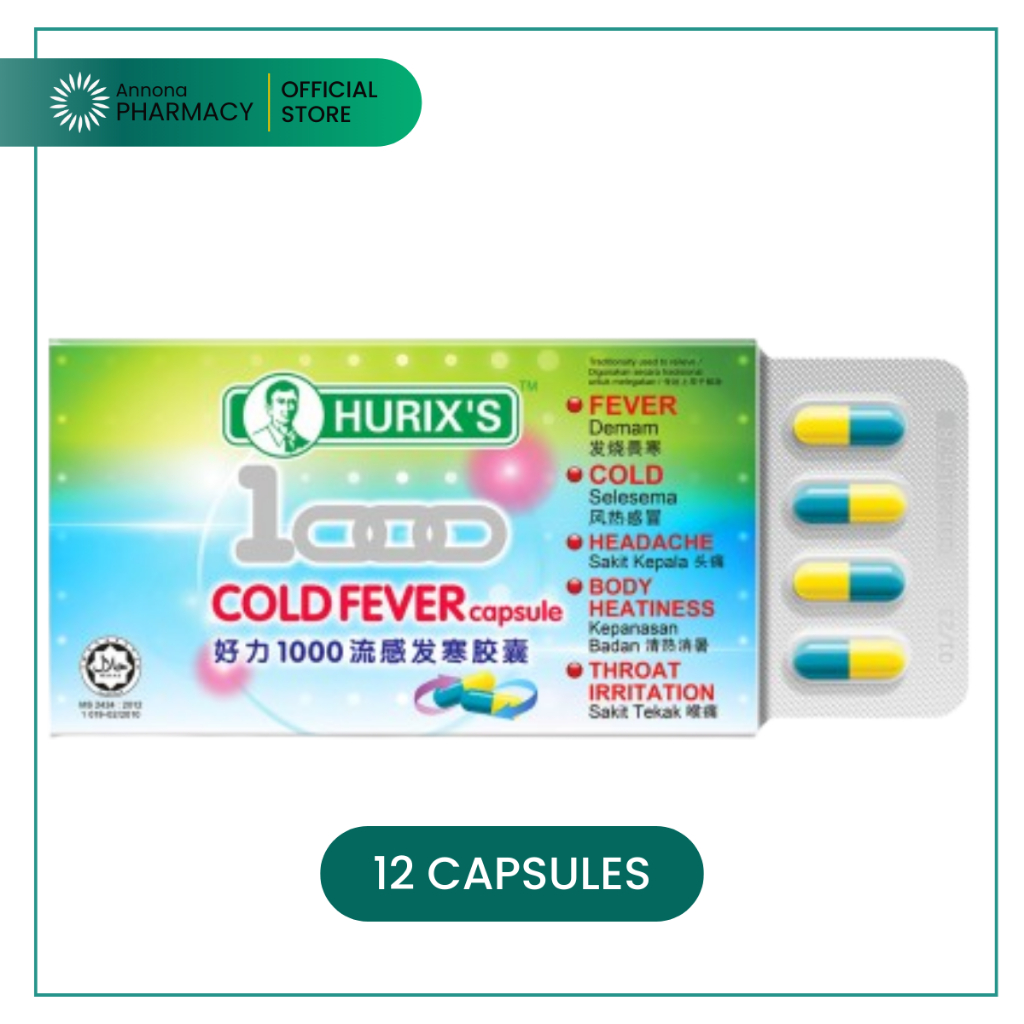 HURIX'S 1000 Cold Fever Capsule ( 12's ) | Shopee Malaysia