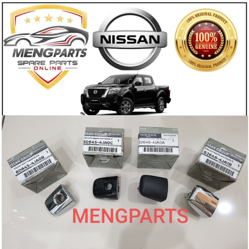 ORIGINAL NISSAN NAVARA NP300 DOOR OUTER HANDLE CAP CROME & BLACK 80645 ...
