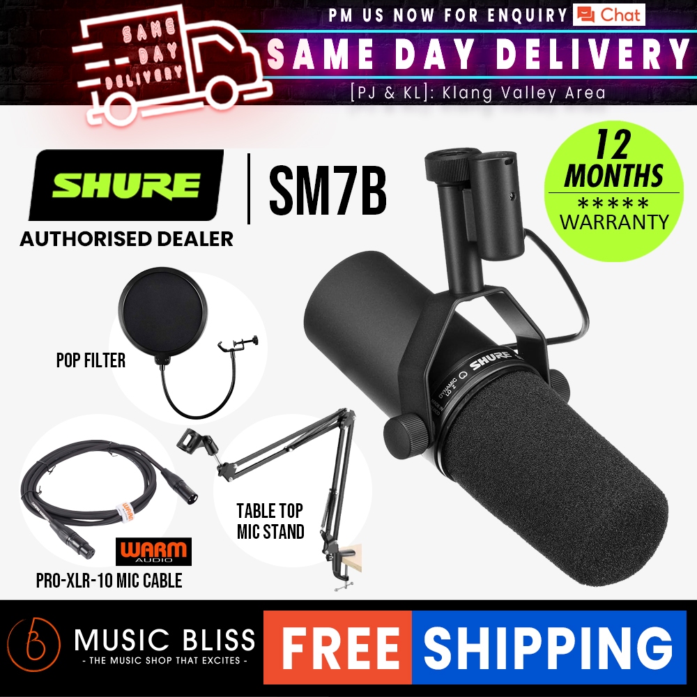 [READY STOCK] Shure SM7B Dynamic Vocal Microphone (SM-7B / SM 7B ...