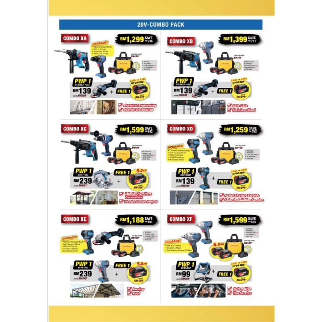 [CORATED] COMBO Dong Cheng 20V Cordless Brushless Combo FOC Tools Bag ...