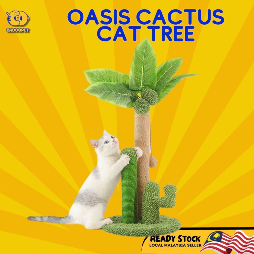 Oasis Cactus Cat Tree Pokok Kucing Habitats Scratching Pads and Posts ...