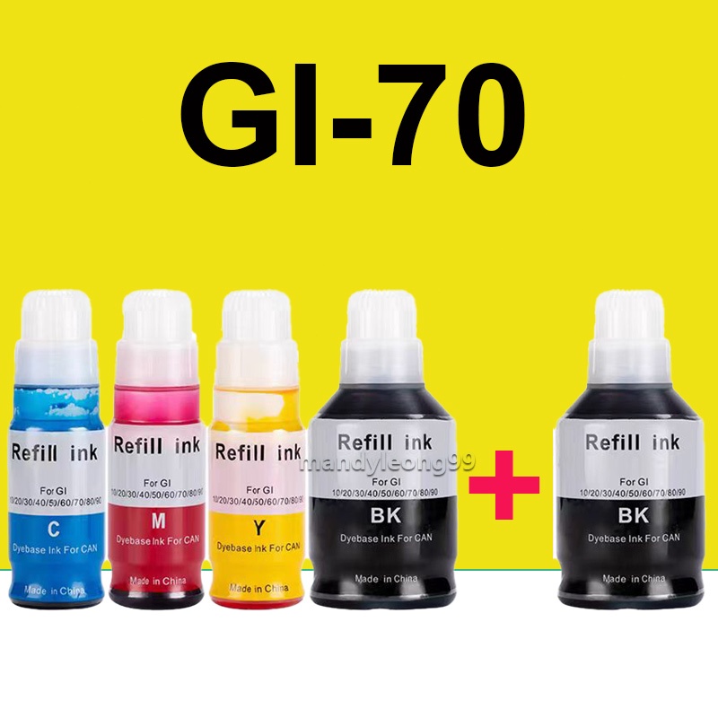 Canon GI-70 Ink Bottle for Pixma G5070 G6070 G7070 GM2070 GM4070 ...