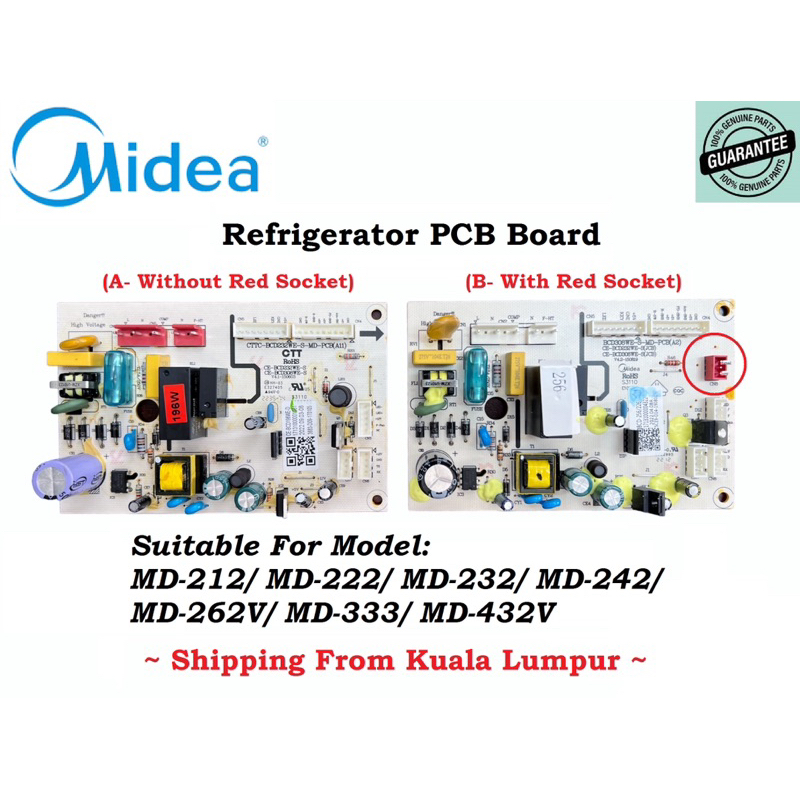 (Ready Stock) [Original] Midea Refrigerator PCB Board MD212/ MD222 ...