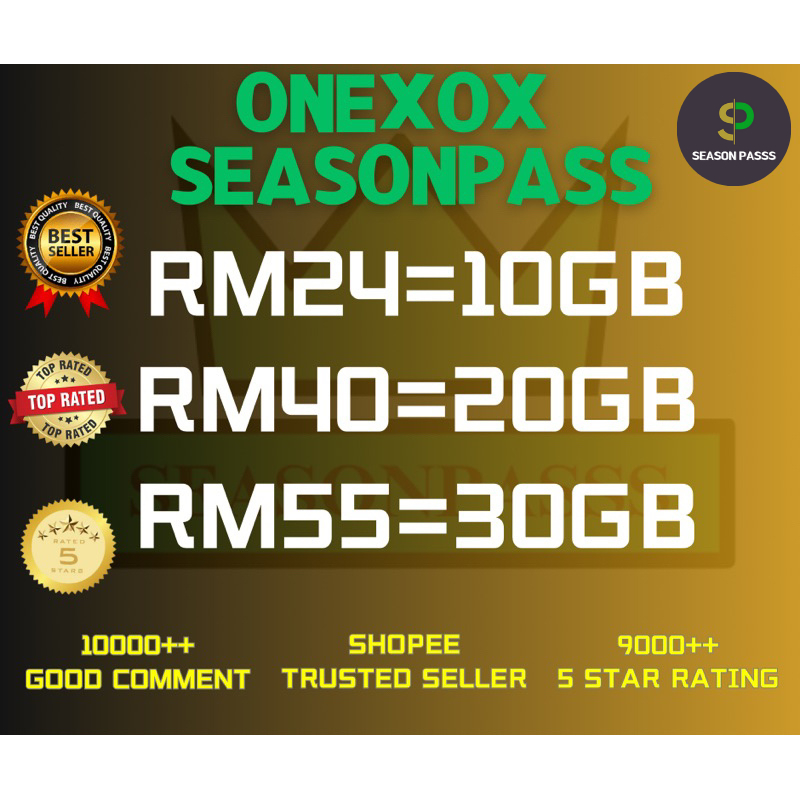 ONEXOX / XOX BEST OFFER CHEAPEST DATA SEASON PASS | Shopee Malaysia