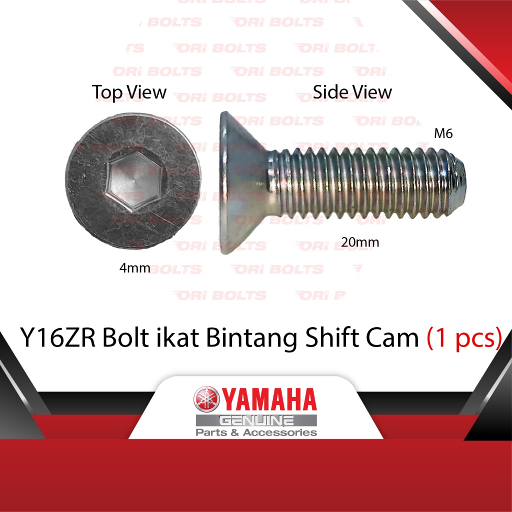 90151-06818 Yamaha Original Y16ZR Y16 V1 V2 Bolt Allen Key ikat Bintang ...