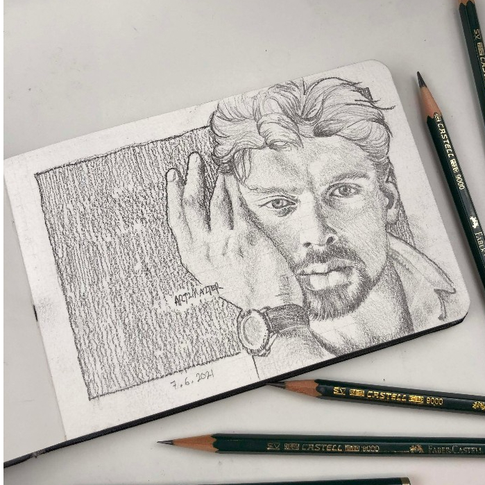 Pencil Portrait Drawing Custom Potret Lukisan Commission Drawing ...