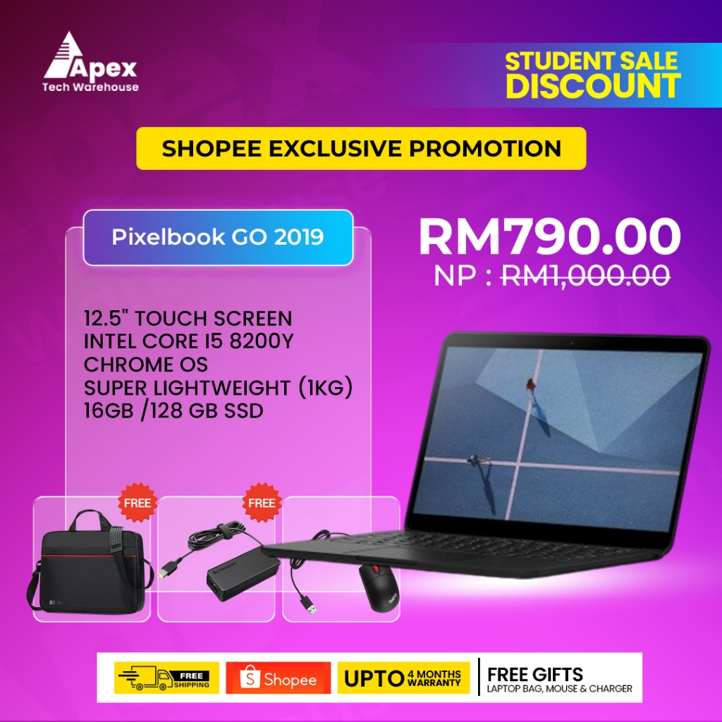 Google PixelBook GO 2019 Chromebook Touch screen - intel core i5 8th ...