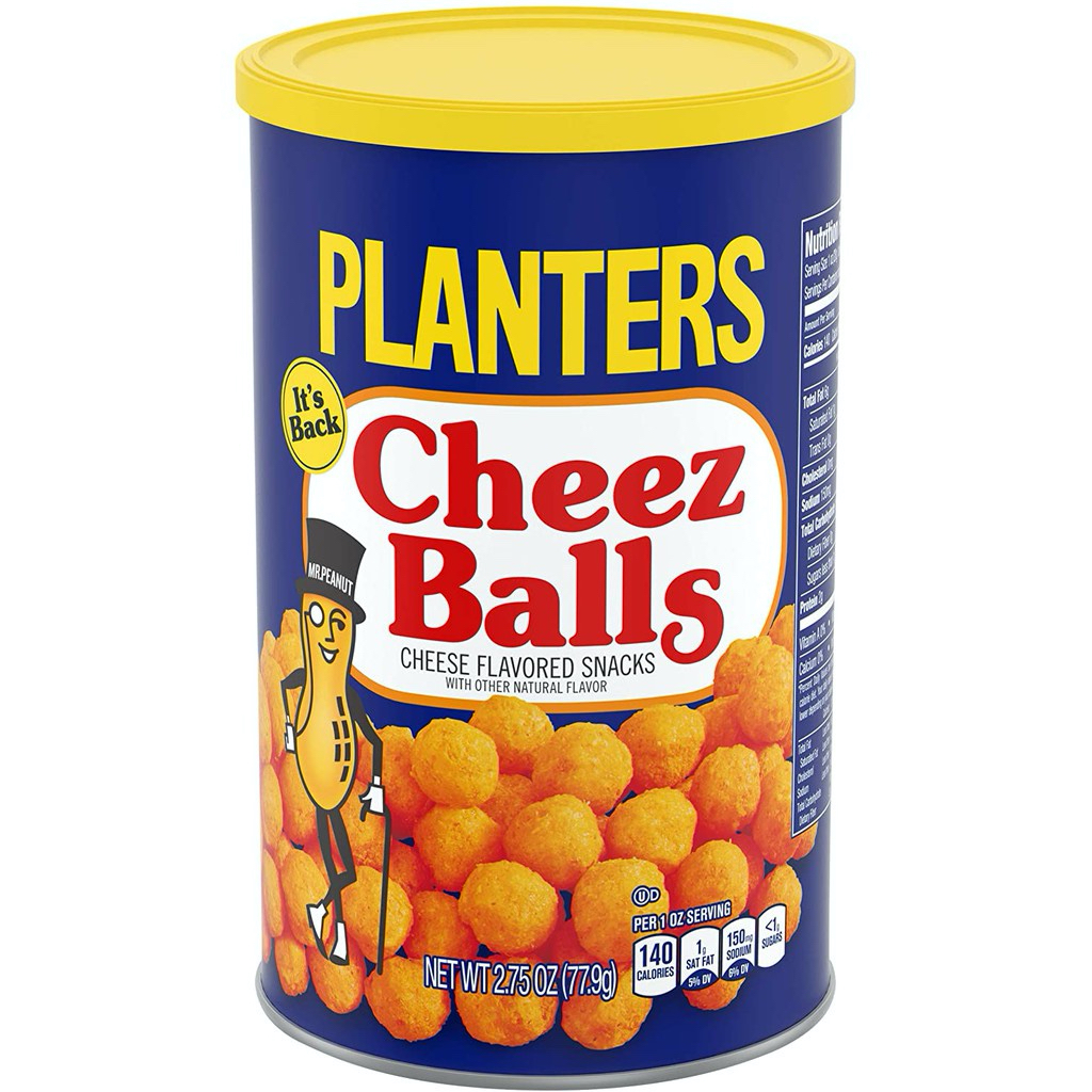 Planters Original Cheez Balls/Cheez Curls, Cheese Flavored Snacks, 2.75 ...