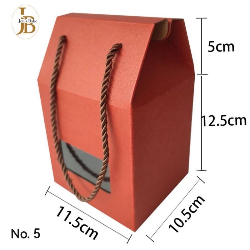 Ready Stock 】 No.5 Red Colour Corrugated Thick Paper Gift Box (11.5*10. ...