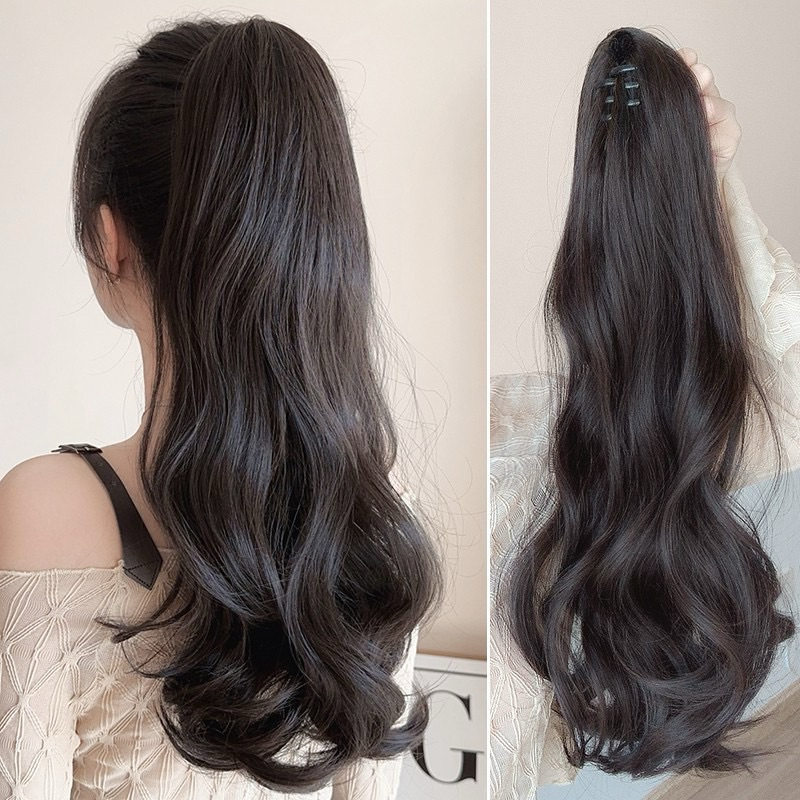 High Ponytail Wig Hair Curly Hair Tail Long Fake Hair Extension Jaw ...