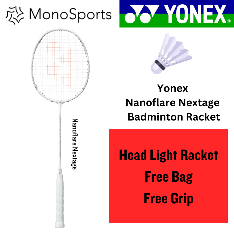 Monosports Yonex Nanoflare Nextage Headlight Badminton Racket Free Bag ...