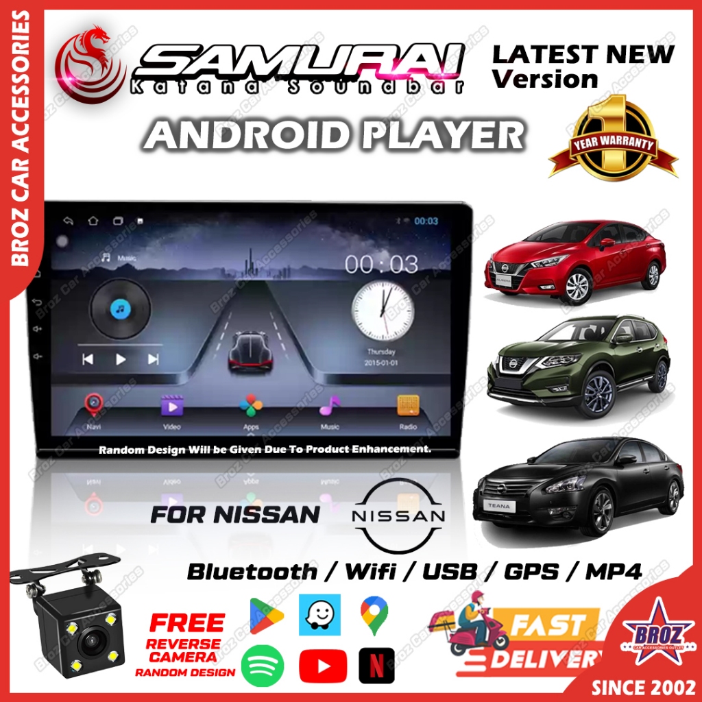 [NISSAN] SAMURAI KATANA Kereta Android Player 9 10 inch 2+32 GB 4 Core ...