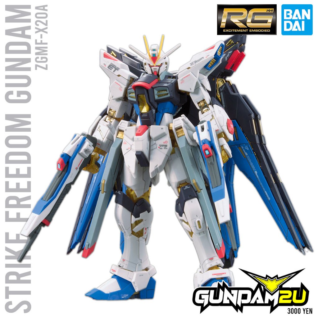 BANDAI RG 1/144 Strike Freedom Gundam - Real Grade 14 Gundam SEED ...
