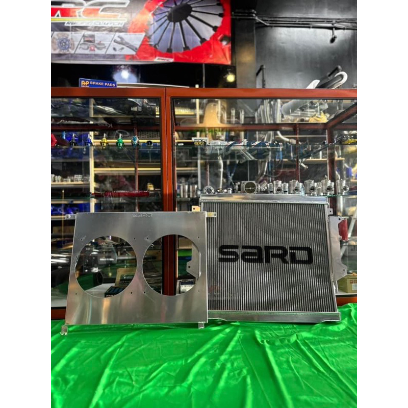 SARD RACING SPORT ALUMINIUM RADIATOR WITH COVER(TANGKI AIR) 3LAYER PLUG ...