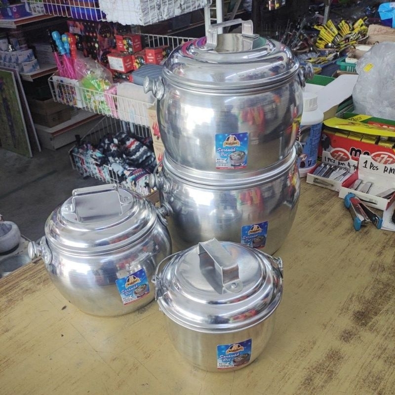 Aluminium Sarawak Pot mini / Periuk mini Tangkai Cap Kucing (14/ 16/18 ...