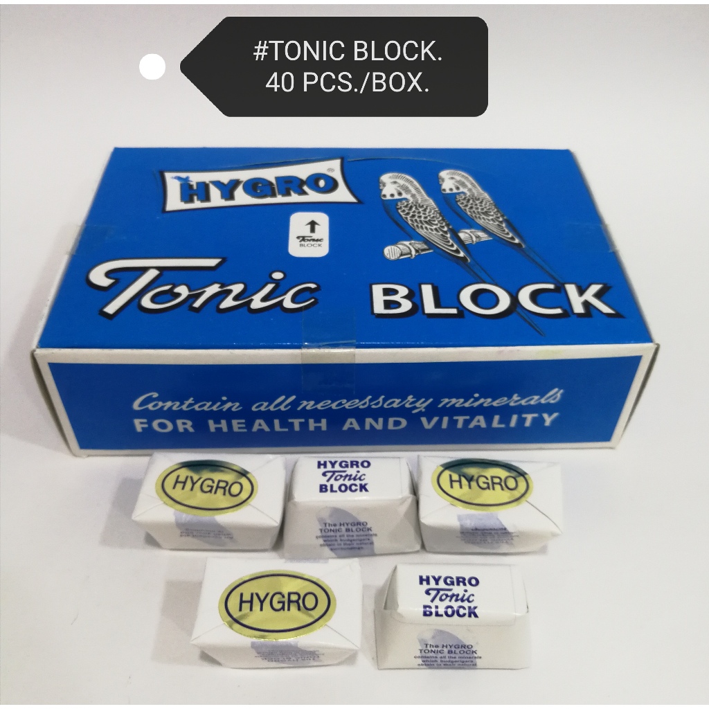 Hygro Tonic Block 30gram Bird Parrot Budgie Burung Mineral | Shopee ...