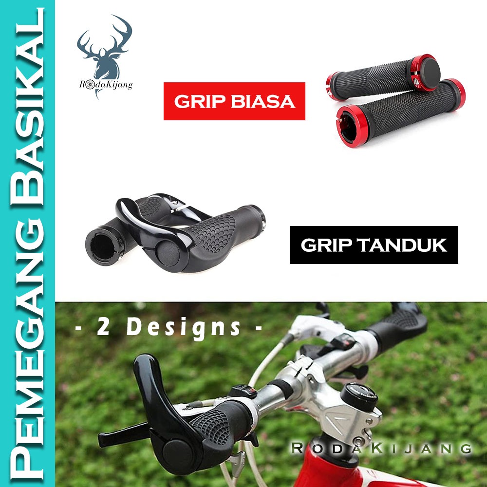 Bicycle Handle Grip Bikes Grips MTB Pemegang Bar Basikal Cycling Handel ...