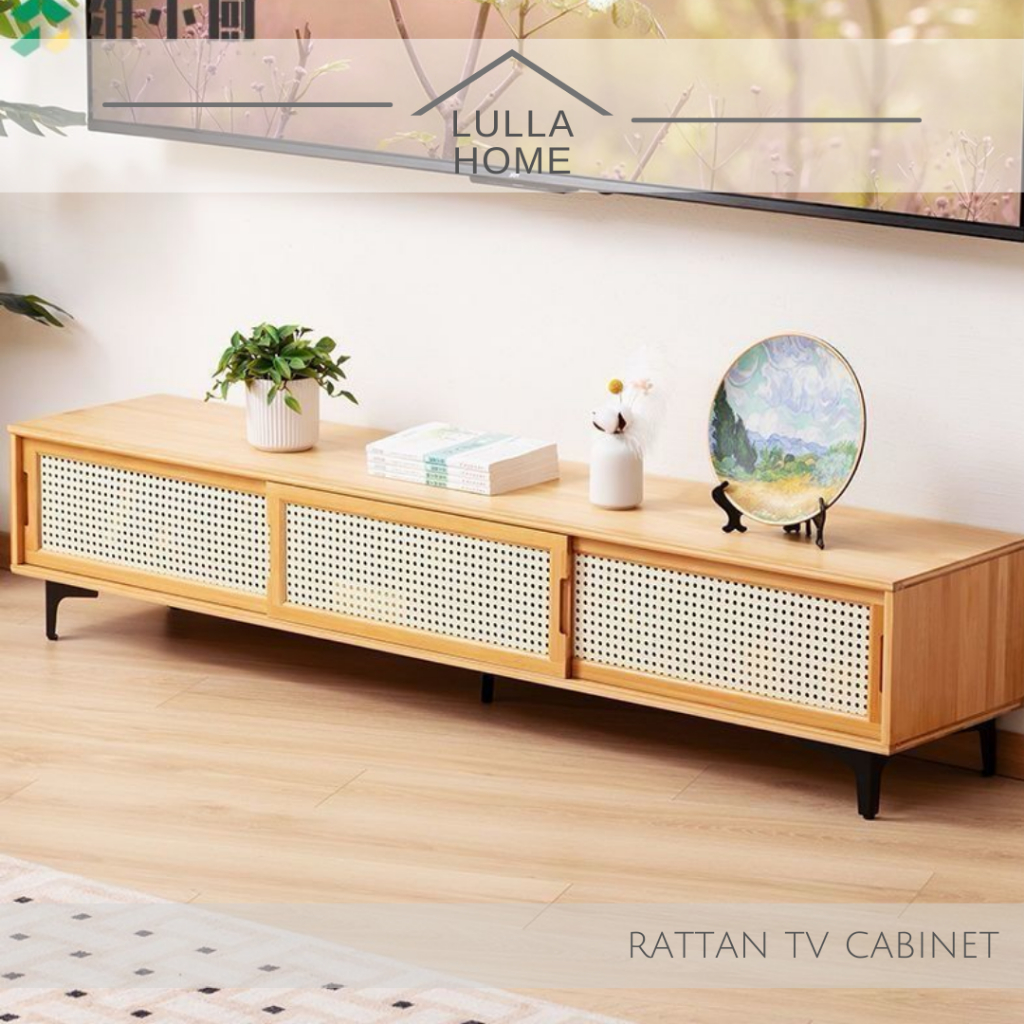 LullaHome Japanese Muji Style Home Living Television Cabinet Breathable ...