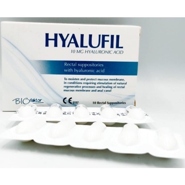 Hyalufil Rectal Suppositories 10's (10mg Hyaluronic Acid) EXP07/2026 ...