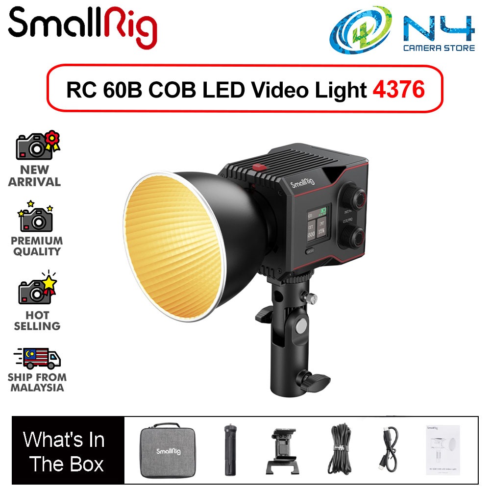 SmallRig RC 60B RC60 RC60B COB Video Light with Built-in 3400mAh ...