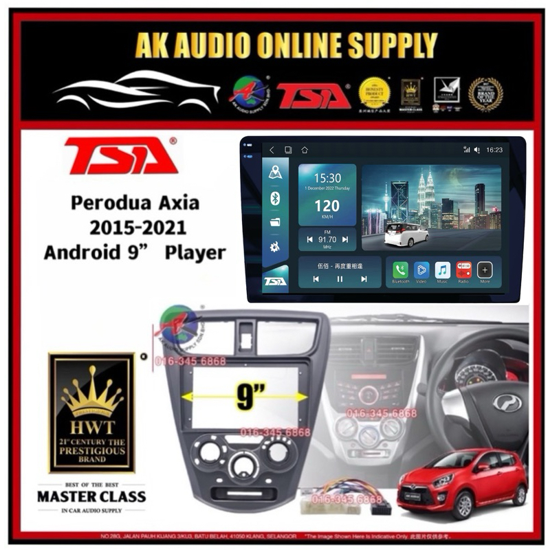 🆕 1K Screen 2+32GB 4G 8-CORE 🆕 TSA Perodua Axia 2015 - 2022 Android 9 ...