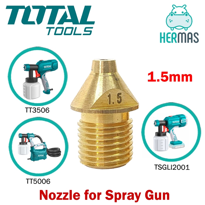 TOTAL 1.5mm Nozzle for Spray Gun TT3506, TT3506, TT5006, TT5006-2 ...