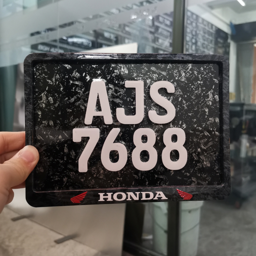 A Tracwrap Brand Carbon Fiber No Plate Motor Aluminum Besi Ketuk EURO ...