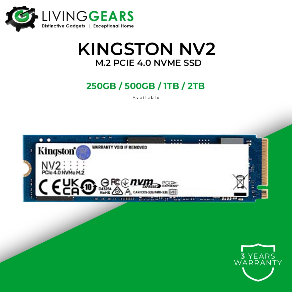KINGSTON SSD NVME M.2 GEN 4 NV2 ( 250GB / 500GB / 1TB / 2TB ) | Shopee ...
