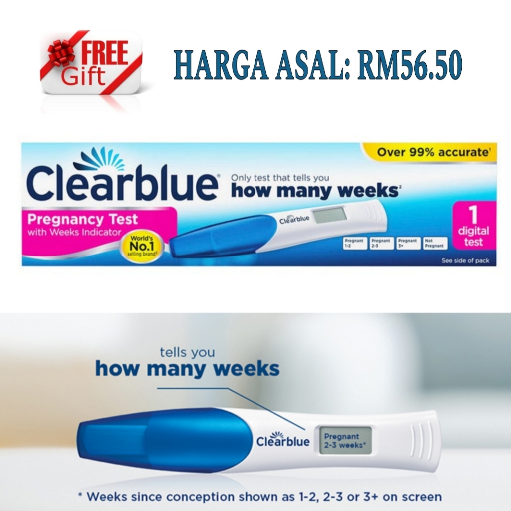 CLEARBLUE Digital Pregnancy Test Kit with Weeks Indicator 1's | Shopee ...