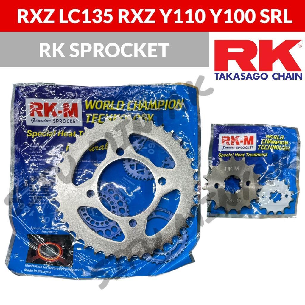 ORIGINAL RKM 415 428 SPROCKET SET CHAIN GOLD O RING 132L LC135 Y125Z Y110 Y100 RXZ SRL RANTAI ...