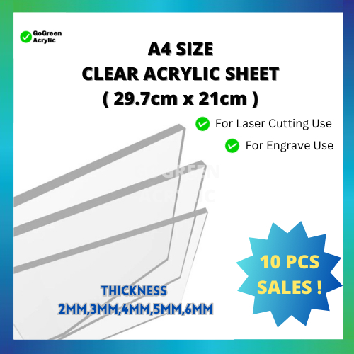 ⚠ PROMOSI PALING MURAH!! ⚠ 10pcs!! A4 & A5 Size Transparent Clear ...