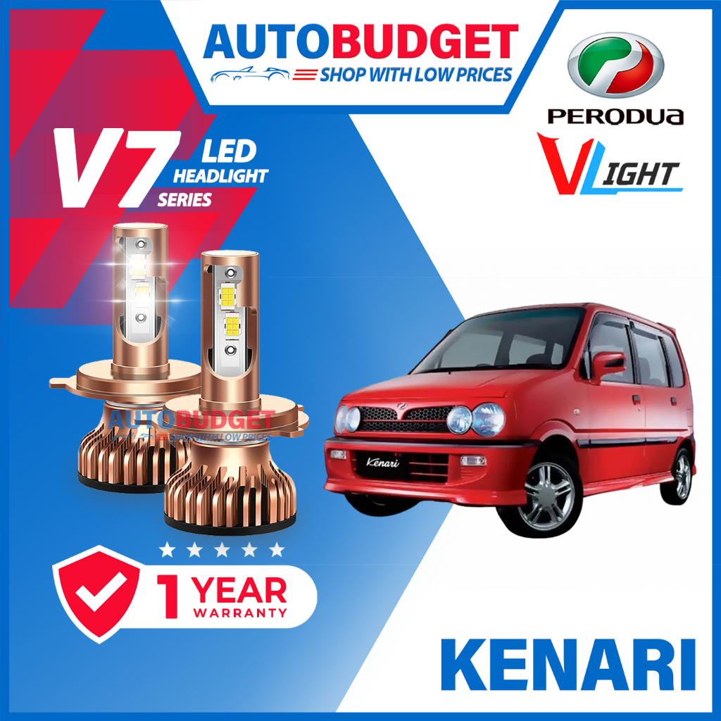 PERODUA Kenari 2000-2009 V6 V7 VLight Premium LED Car Headlight H4 ...