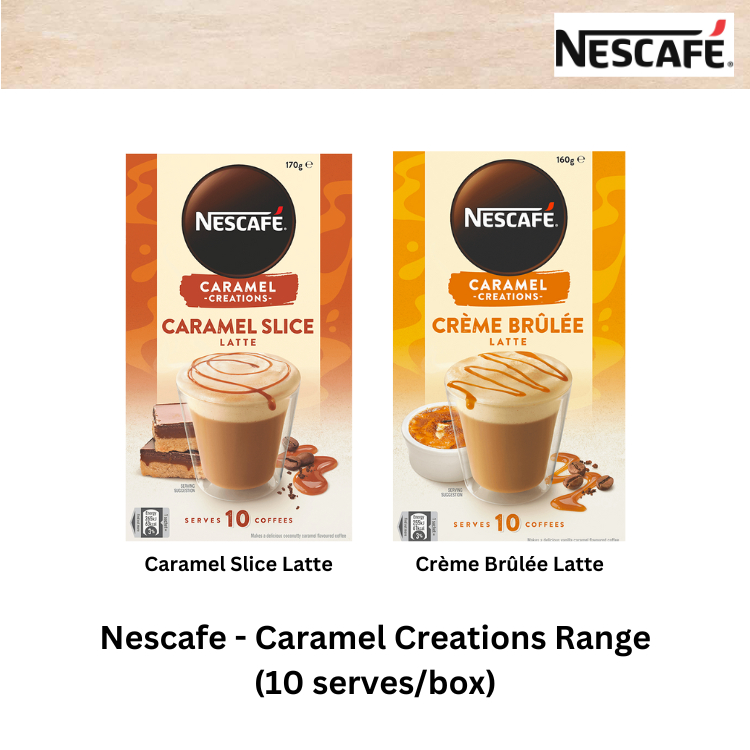 🇦🇺 Nescafe Caramel Creations Range - Caramel Slice Latte / Creme brulee ...