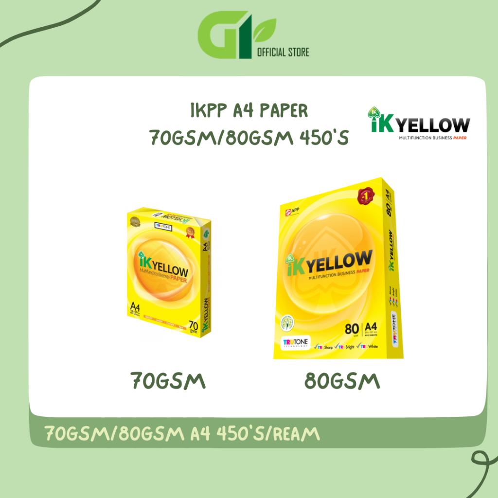 [GY OFFICE] IKPP A4 PAPER 70GSM/80GSM 450'S/REAM - SOLD IN REAM | Shopee Malaysia