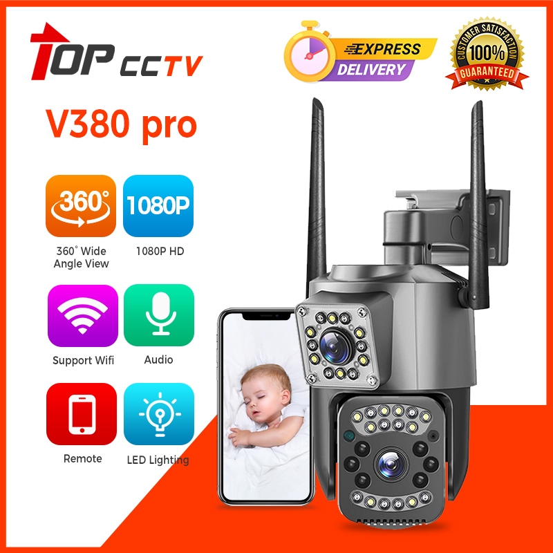 V380 PRO 8MP 4G Sim Card 4K Wifi Dual Lens Outdoor PTZ Wireless Smart ...