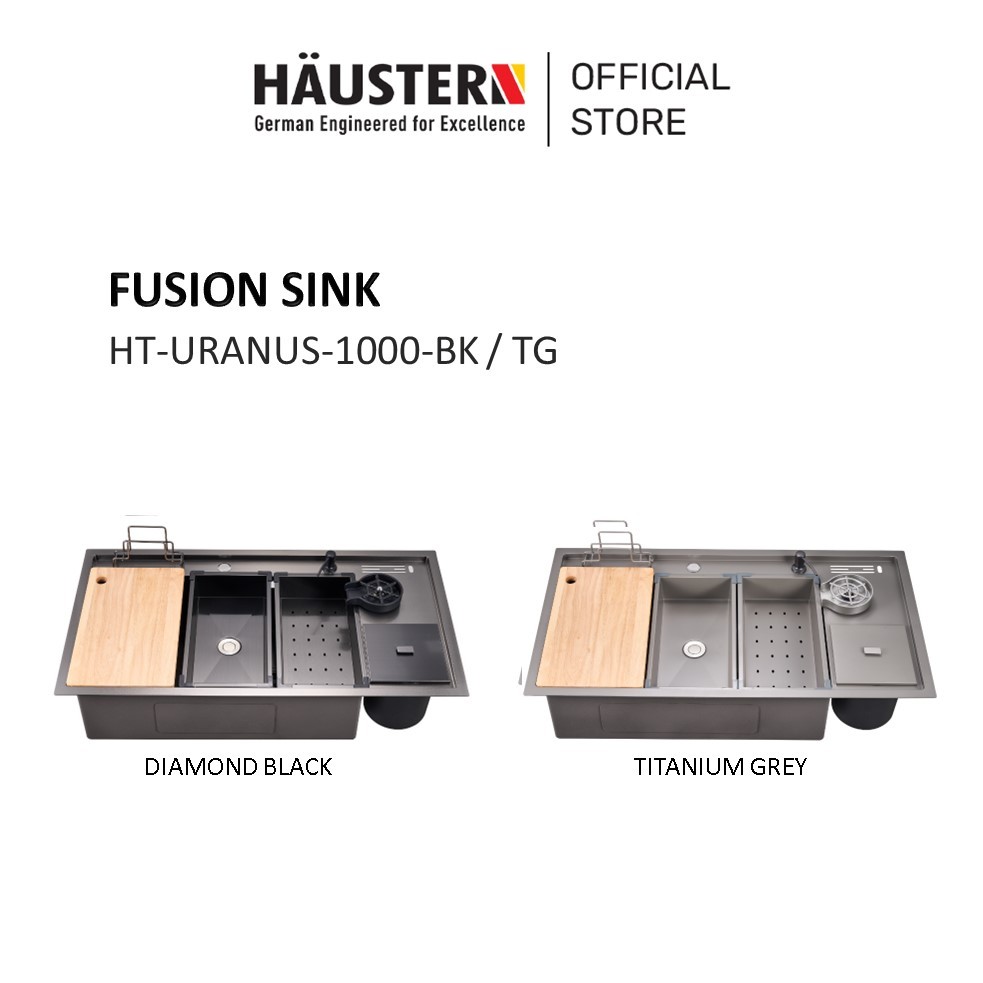 Haustern URANUS 1000mm Top Mount PVD Stainless Steel Sink | Fusion Sink ...