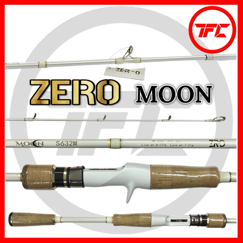 ZER-O MOON Baitcast & Spinning Fishing Rod Snow White BC Baitcasting ...