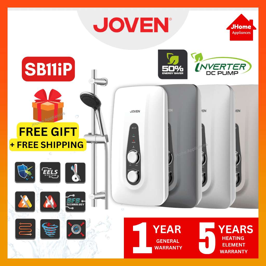 [FREE SHIPPING + GIFT!] JOVEN SB11iP INSTANT WATER HEATER WITH TURBO DC PUMP ( WHITE , GREY ...